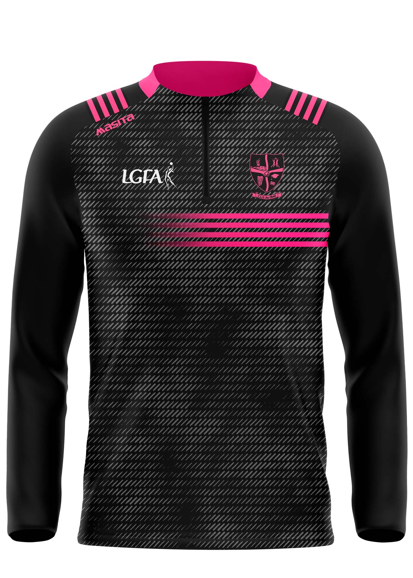 Nobber GAA Errigal Style Pink Quarter Zip Adults